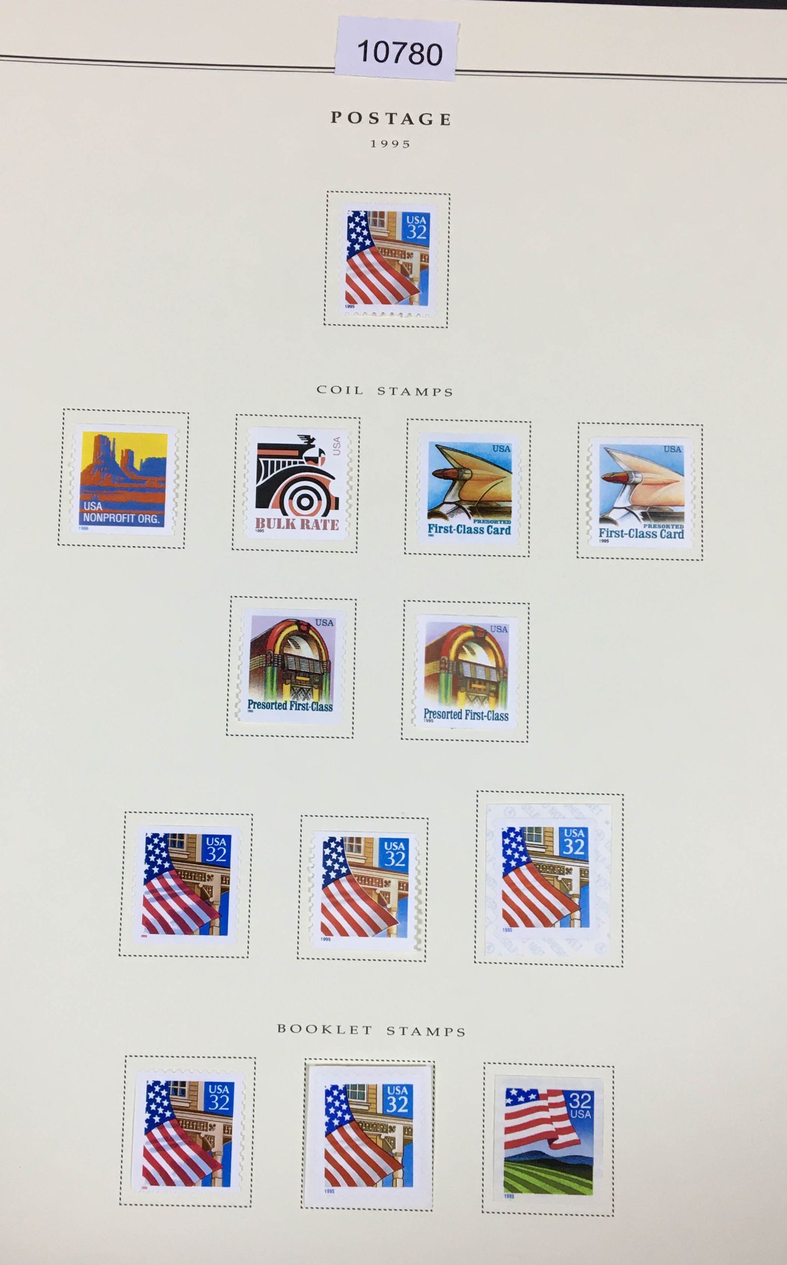 US Stamps 1995 Mint OG H Coil Stamps Collection LOT #10780 | United ...