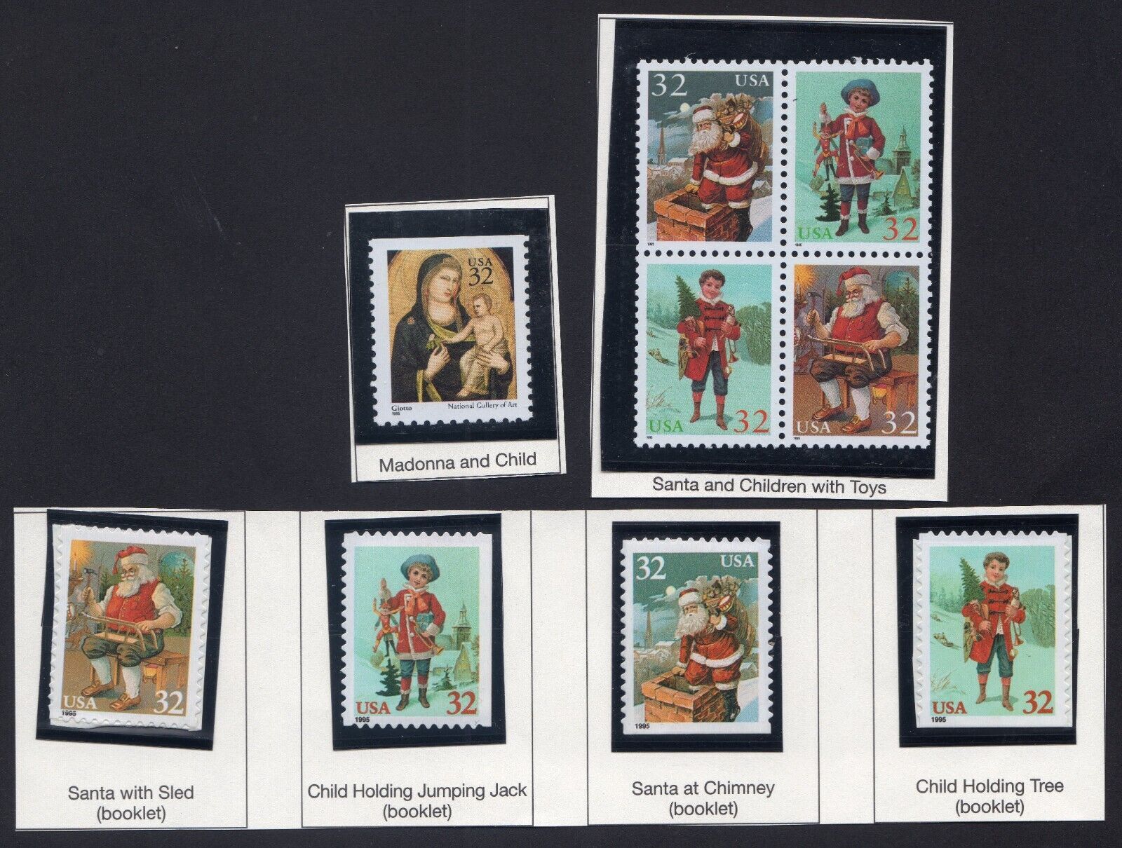 Scott #3003-3007a-3011a Madonna Santa and Boy (9) Stamps - MNH | United ...