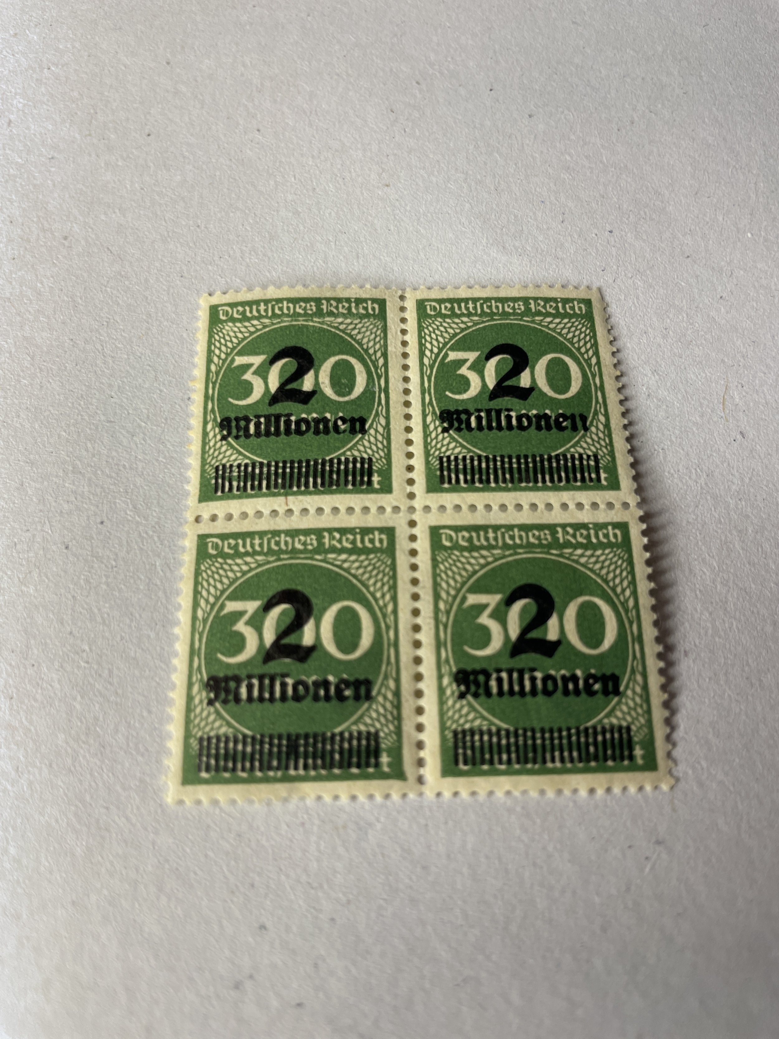 Vintage Deutsches Reich German Stamp 2 Million overprint 300 Mark ...