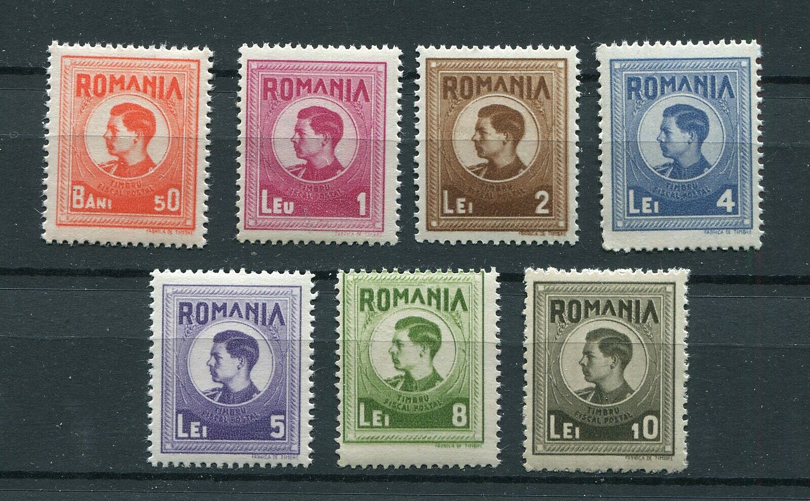 Romania 1943 King Michael Postal TAX SET Scott Ra25-Ra31 Perfect MNH ...