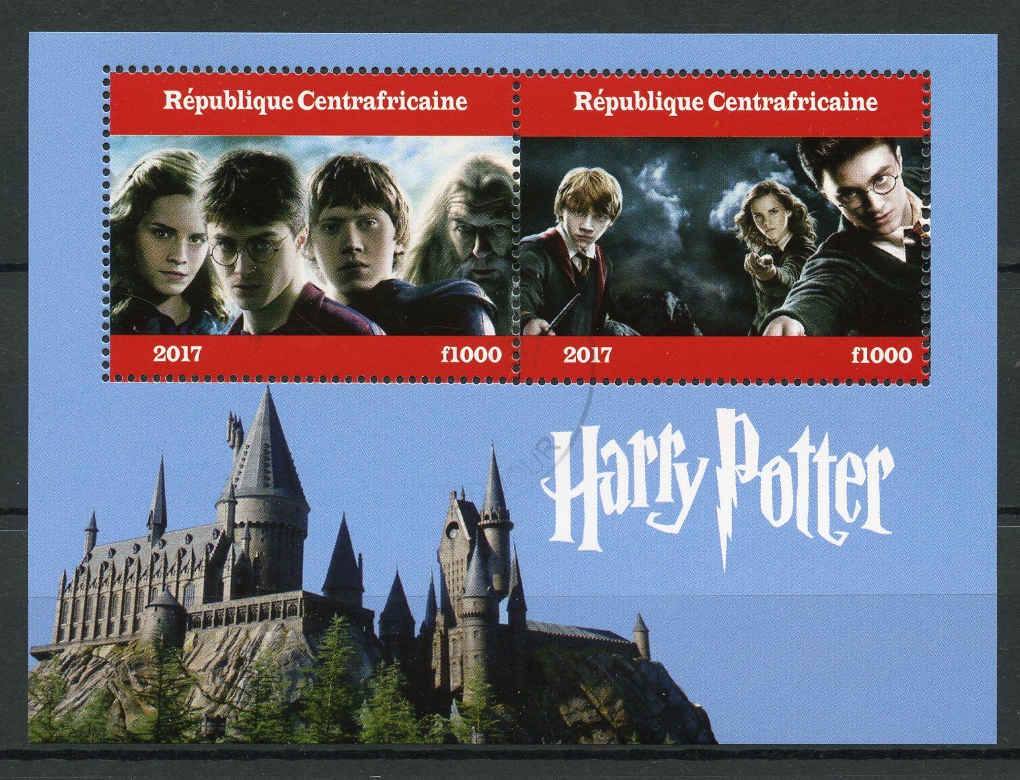 Harry Potter Stamps Central African Rep 2017 CTO Hogwarths Castle 2v M ...