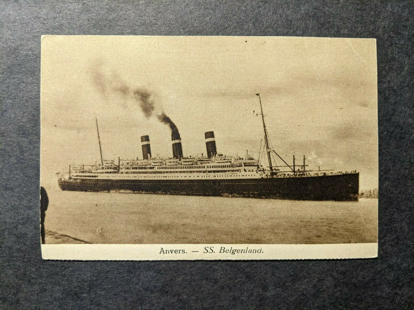 Steamship SS BELGENLAND, RED STAR Line Unused Naval Cover ANVERS ...