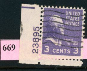 PKStamps - USA - 807 - Used - Plate Number Single #21-669 | United ...