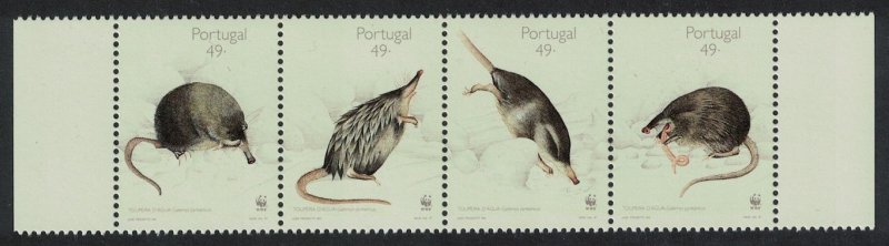 Portugal WWF Pyrenean Desman Strip of 4v 1997 MNH SC#2153-2156 | Europe ...