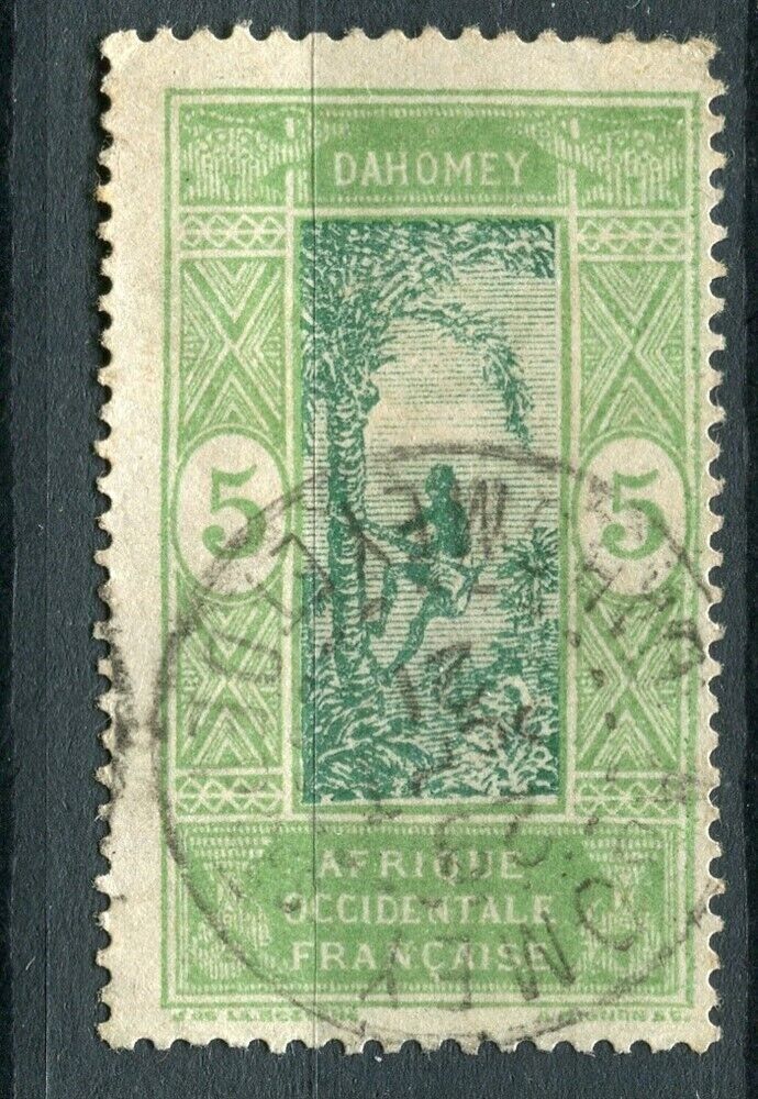 FRENCH COLONIES; DAHOMEY early 1900s Pictorial issue used 5c. fair ...