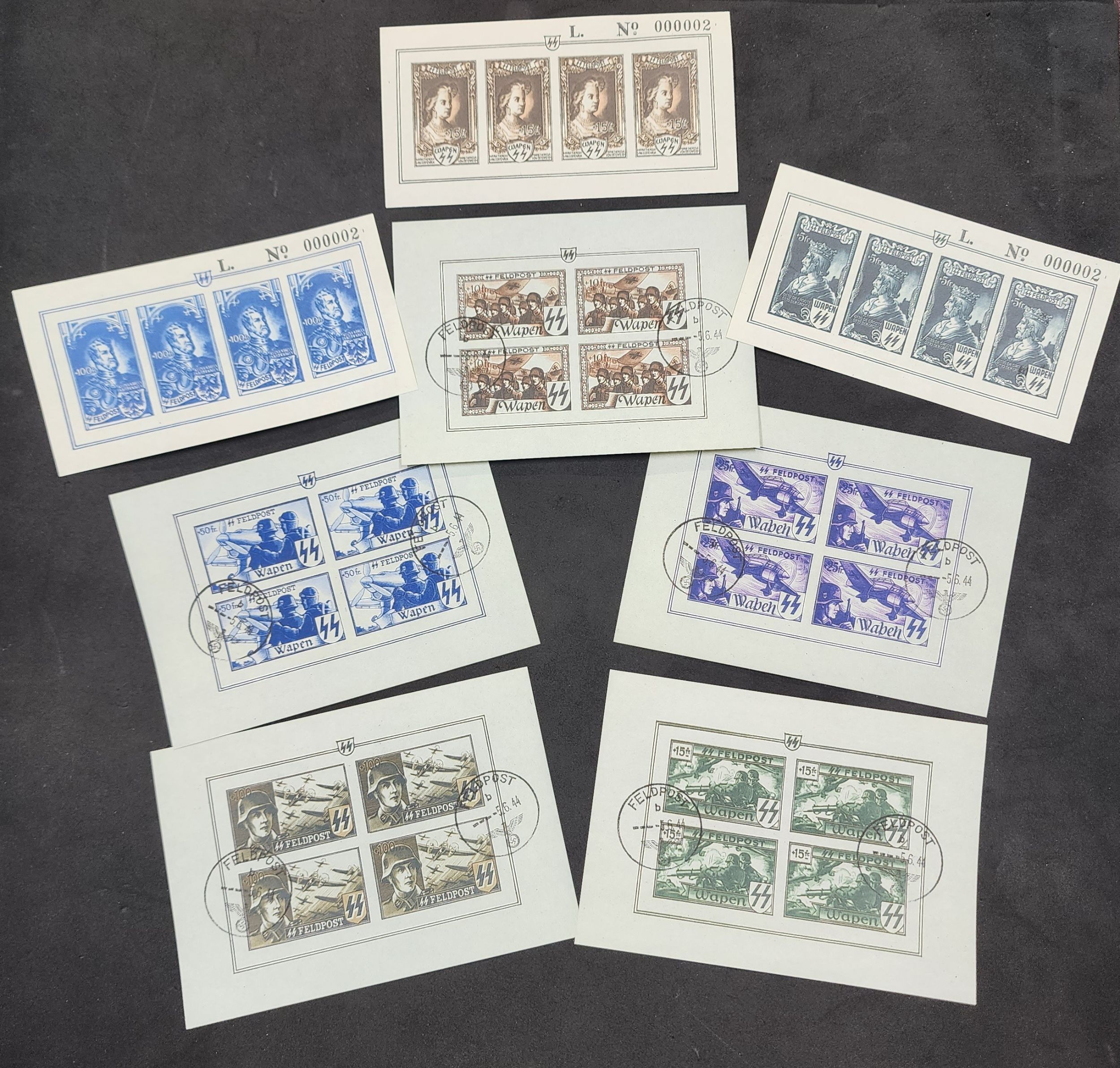 Nazi German Third Reich Wapen SS Feldpost collection MNH/Used WWII WW2 ...