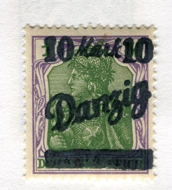 GERMAN DANZIG; Early 1920s Germania issue Unusual Forged Overprint on ...