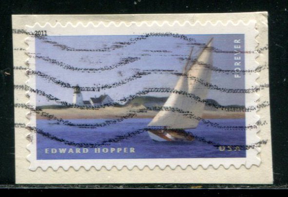 4558 US (44c) Edward Hopper SA, used on paper | United States, General ...