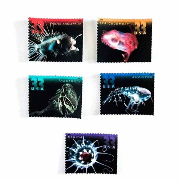 5 x Deep Sea Creatures 33 cent UNused US Postage Stamps | United States ...