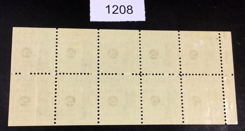 US Stamps #Ps12B Mint OG H/NH Booklet Electric EYE Mark $65 LOT #1208 ...