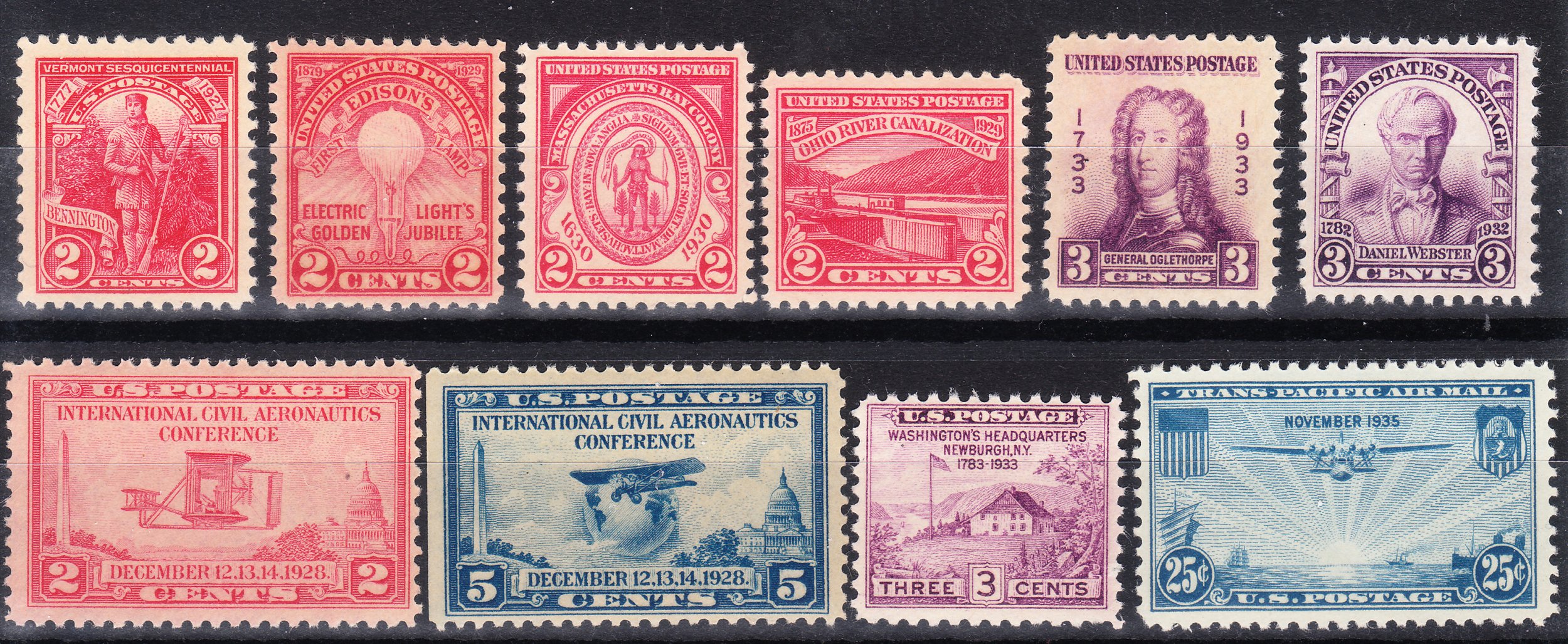 MOstamps - US Assortment of Mint OG NH (10 stamps) - Lot # DS-1879 ...