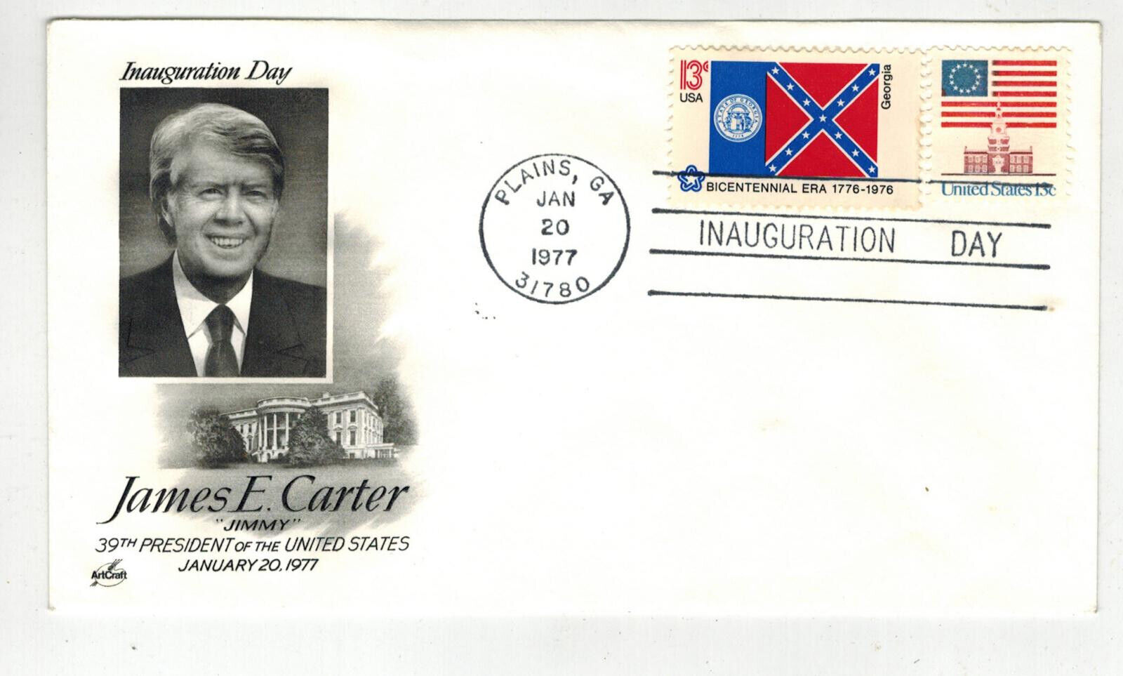 Jimmy Carter President 1977 Inauguration DAY Jec-12 Combo Georgia State ...