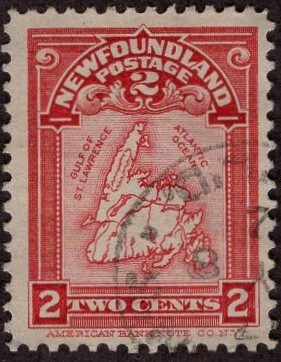 Newfoundland Scott 86 Newfoundland Map - Used | Canada, General Issue ...