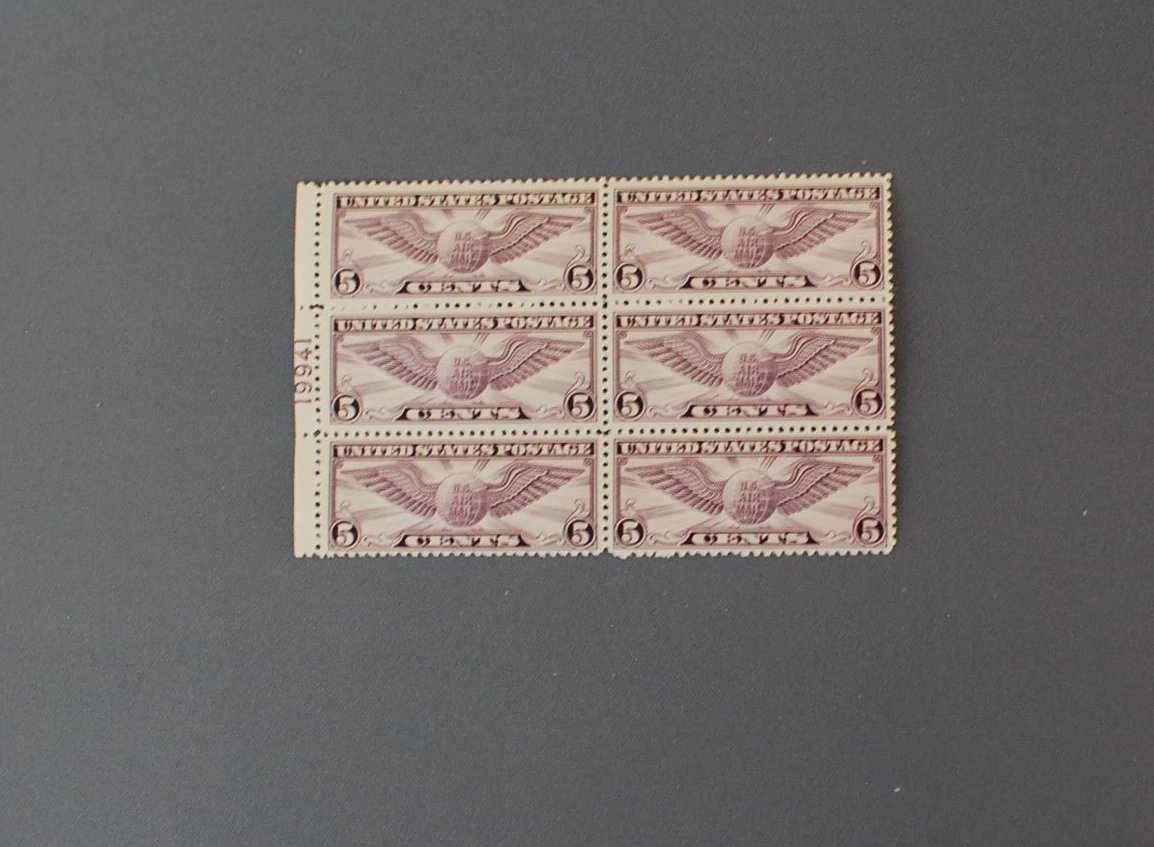 C12, 5c Winged Globe, Plate Block, Mint OGNH, CV $175.00 | United ...