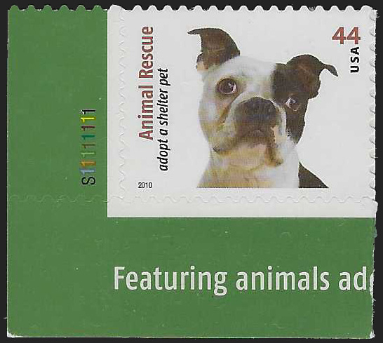 #4459 44c Animal Rescue Boston Terrier P# 2010 Mint NH | United States ...
