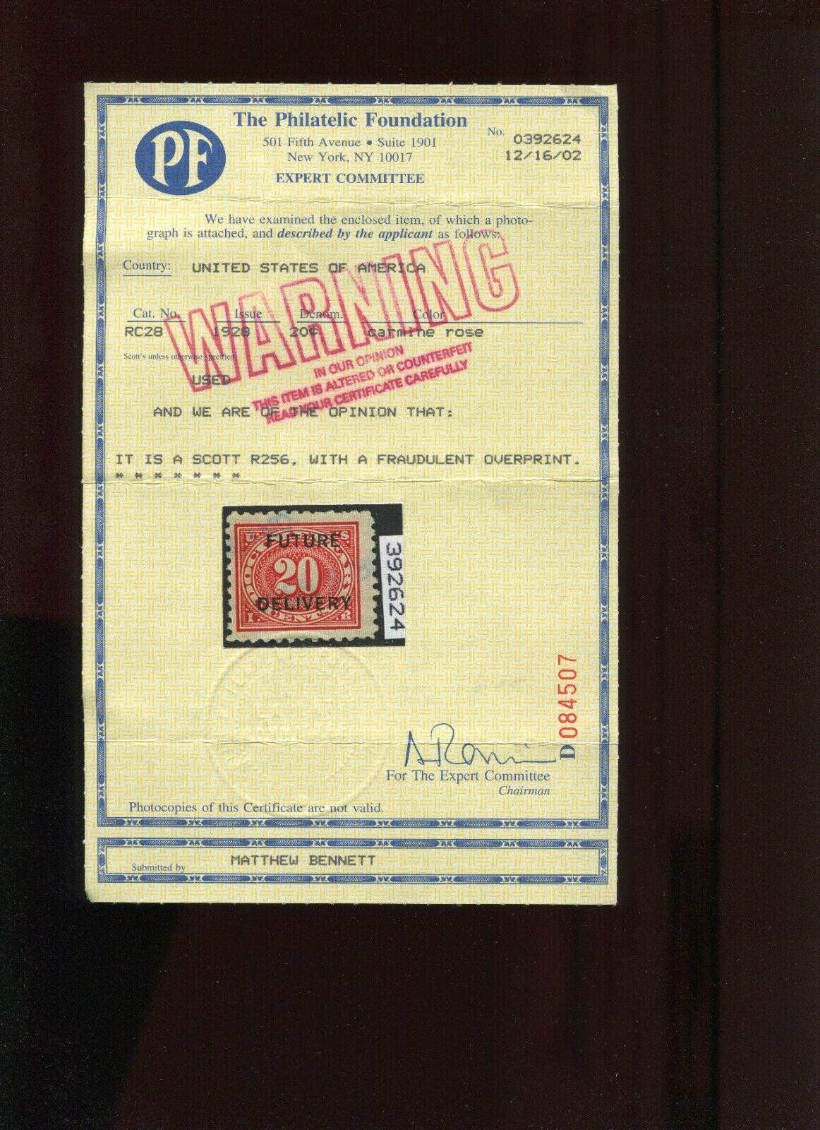 Rc28 Reference Rare Future Delivery Stamps With PF & PSE Certs ...