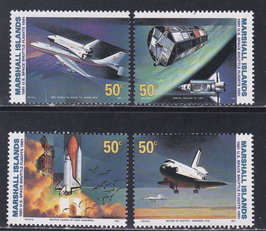 Marshall Islands # 391-394, Space Shuttle Flights 10th Anniv, Mint NH ...