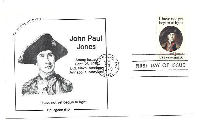 1789 John Paul Jones Spurgeon #12, black, FDC | United States, General ...