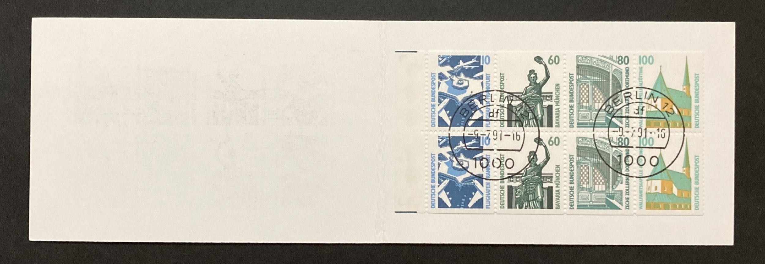 Germany 1987-96 #1530a Booklet, Historic Buildings, Used/Cto(see note ...