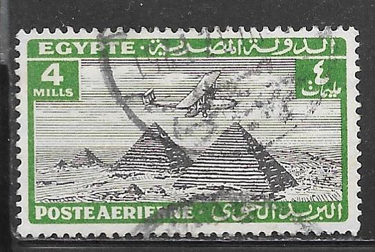 Egypt C9: 4m Airplane over Giza Pyramids, used, F-VF | Middle East ...