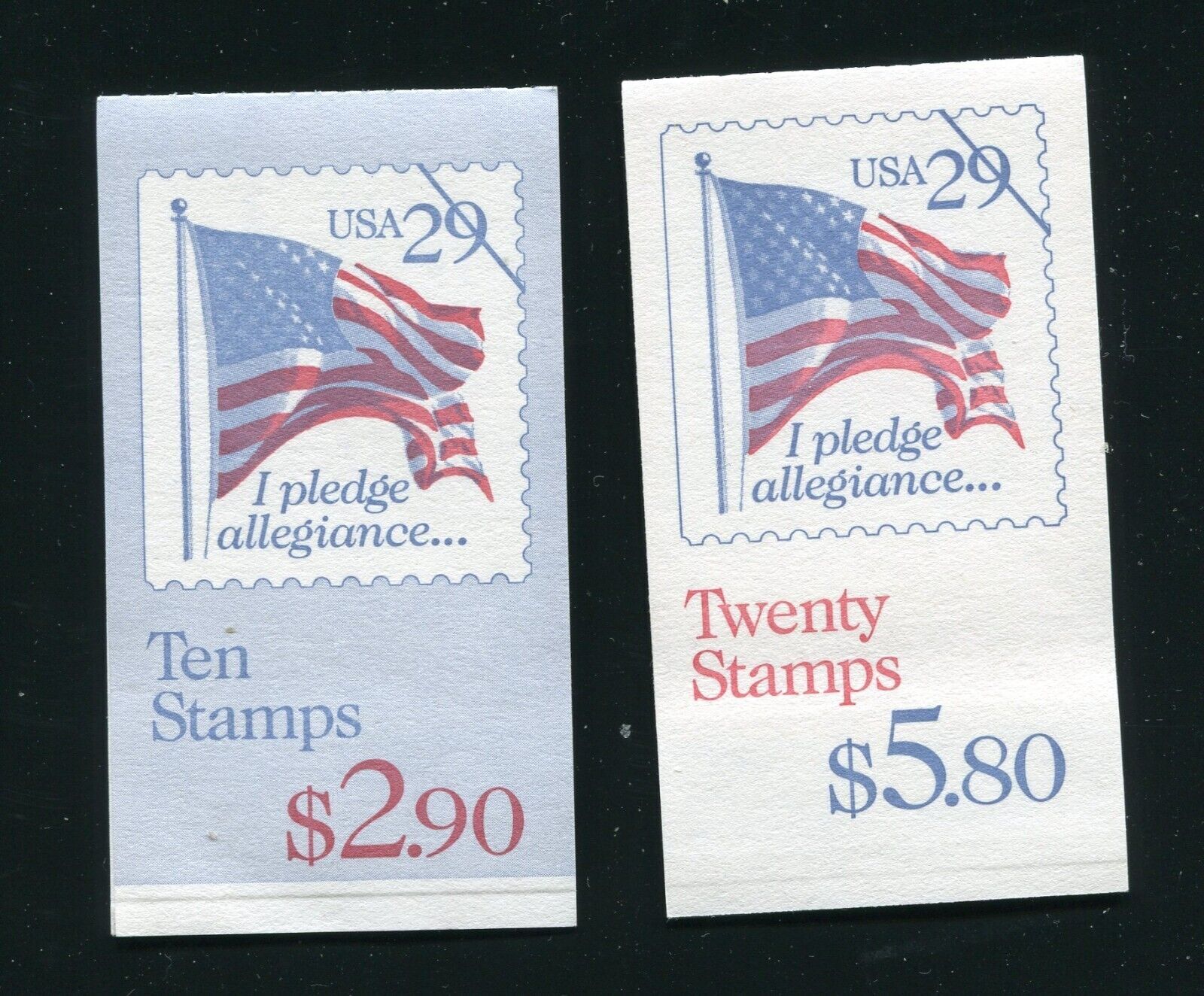 BK195, 196 2593 I Pledge Allegiance Complete Stamp Booklets MNH ...
