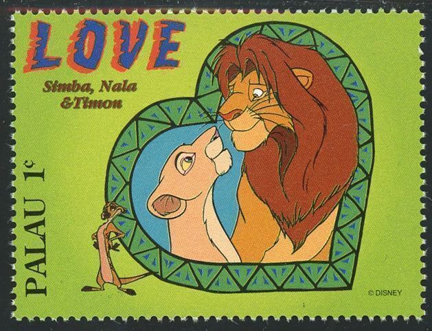 Palau Lion King Simba Nala Timon Love Disney Individual Stamp Mint NH ...