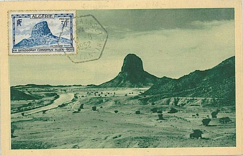 10487 - Algeria - Postal History - Maximum Card 1952 Geography Geology ...