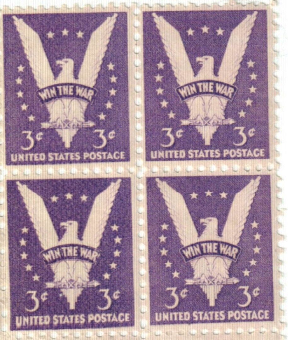 United States 3¢ Eagle Win the War (1942) Postage Stamp #905 x 100 ...