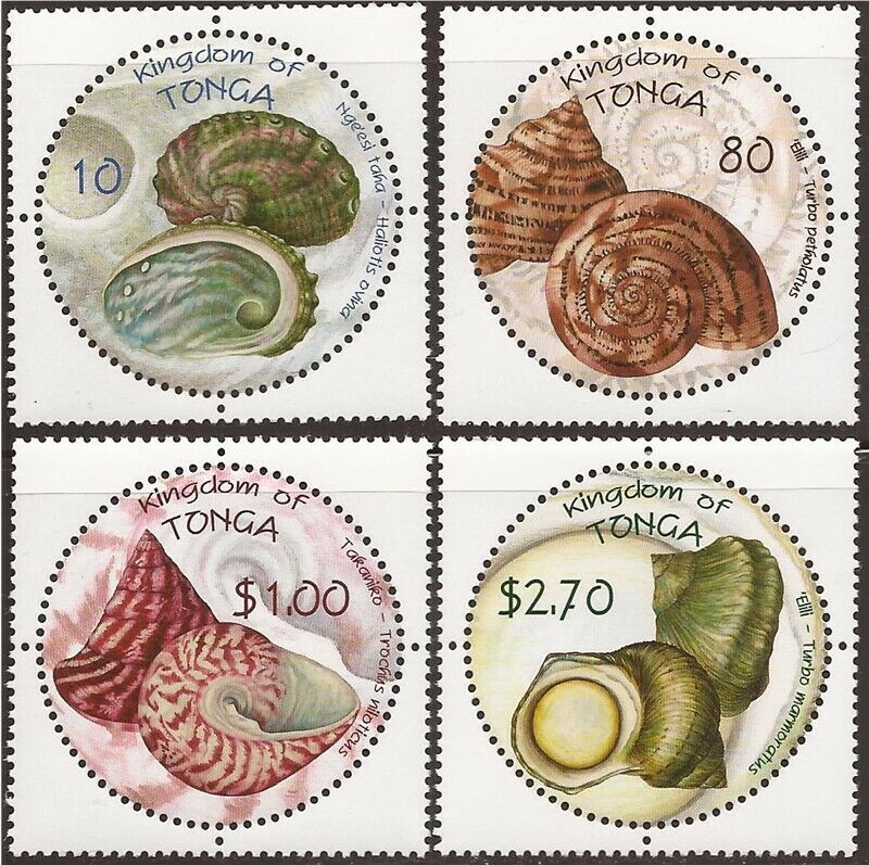 Tonga - 2001 Shells - 4 Stamp Set - 20N-020 | Australia & Oceania ...