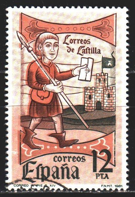 Spain. 1981. 2504. Medieval postman. USED. | Europe - Spain & Colonies ...