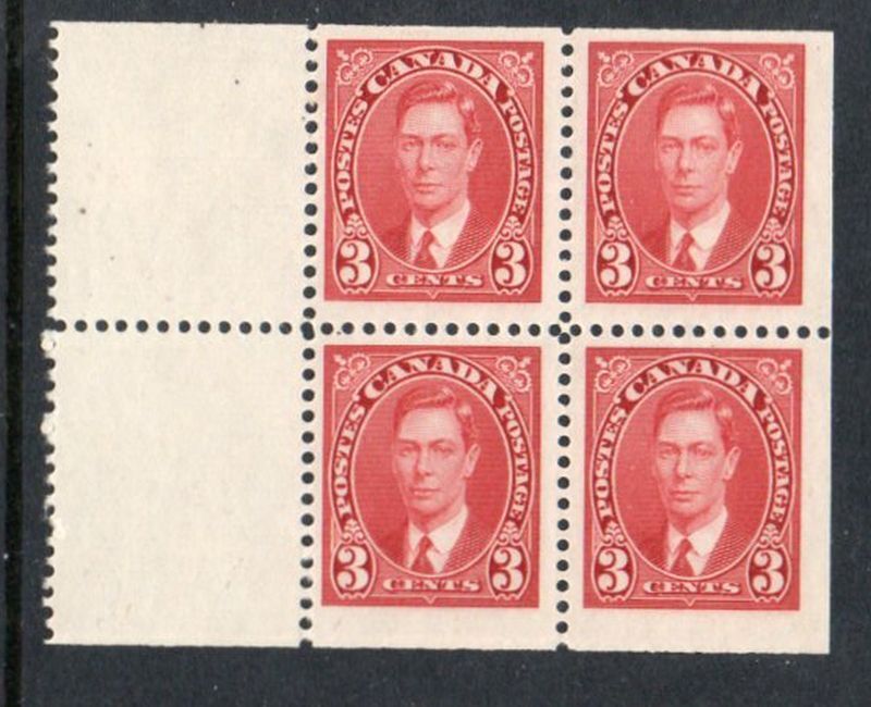 Canada Sc 233a 193 3 c G VI booklet pane of 4 mint | Canada, General ...