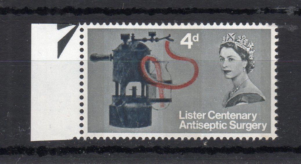 4d Lister (Phosphor) Mounted Mint + Small Brown-Red Colour Shift ...