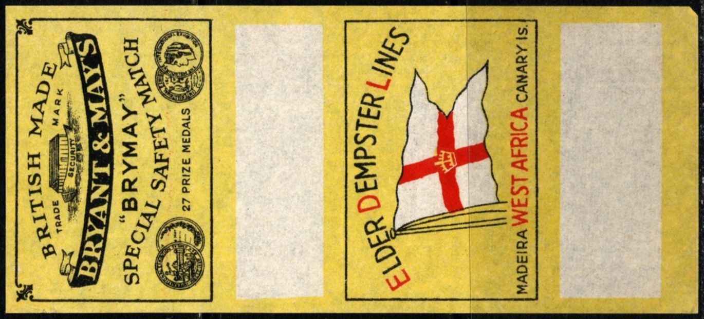 Vintage Original Bryant & Mays Match Box Label (Full Wrap) Elder ...