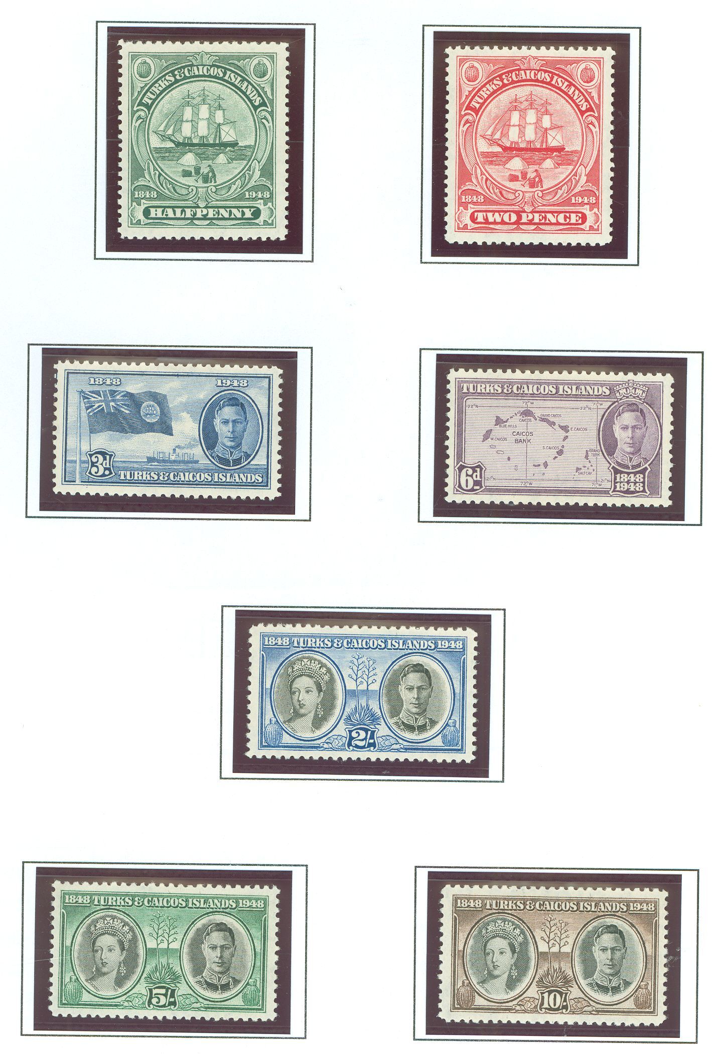 Turks & Caicos Islands #94-100 Mint (NH) Single (Complete Set ...