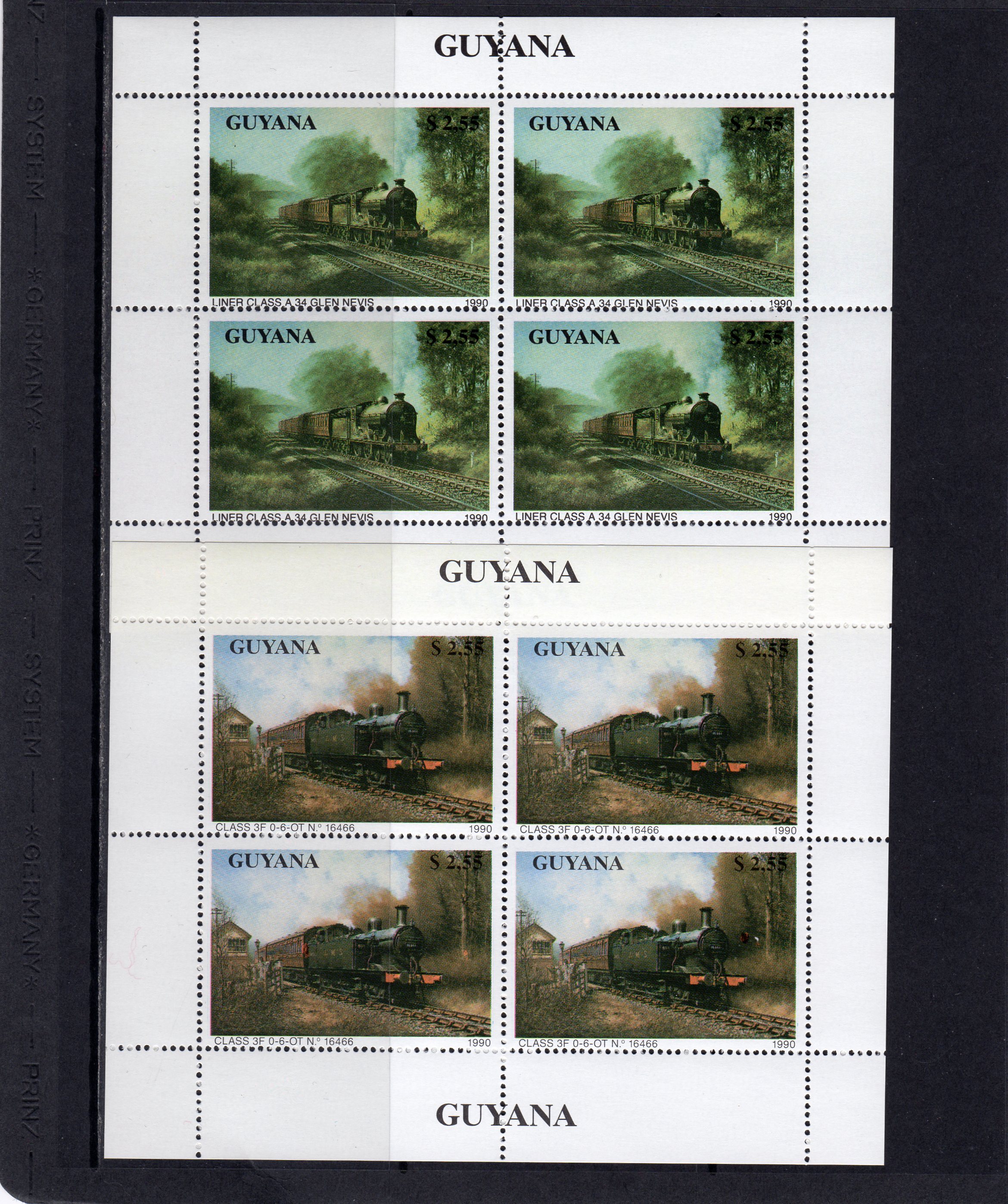 Guyana 1990 Trains Locomotives (20v) Perforated mnh.vf / HipStamp