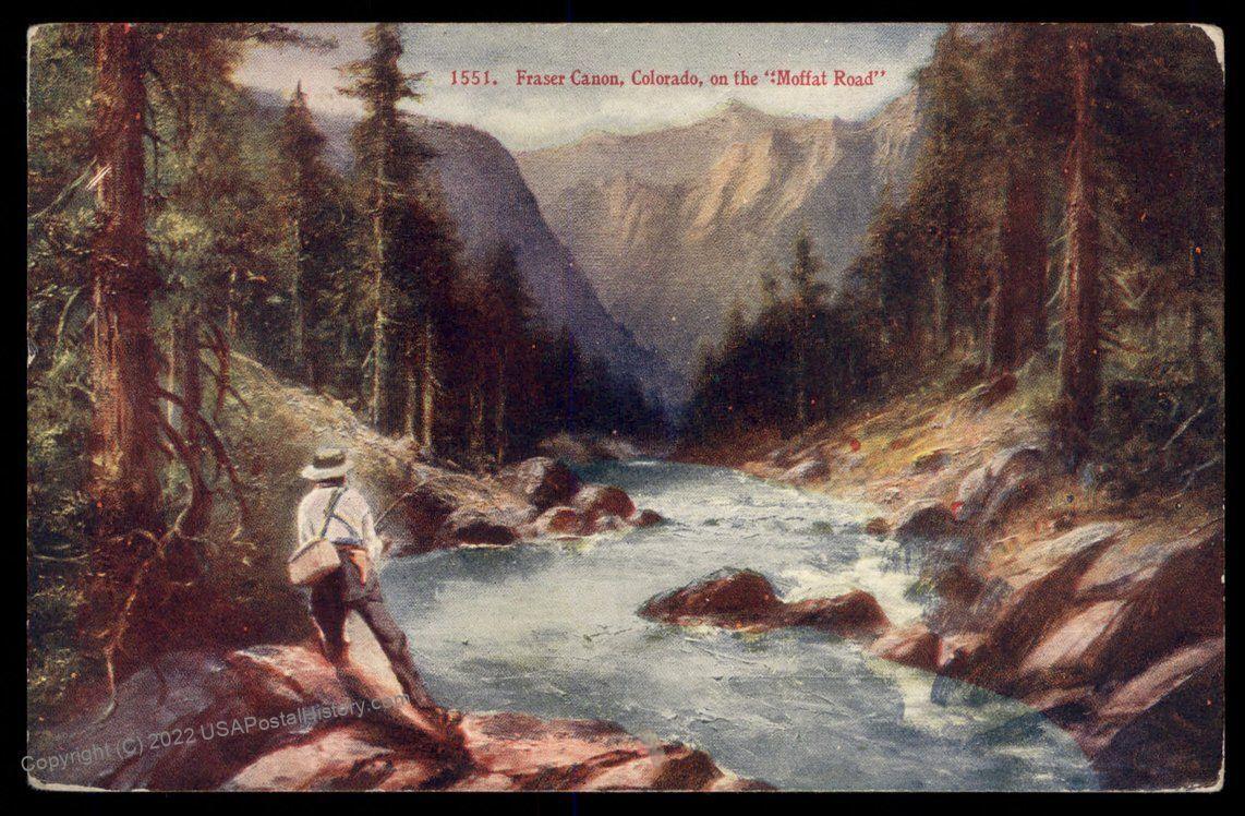 USA 1912 Kanza Colorado DPO Helbock R5 Cover Fraser Canyon Moffat Road ...