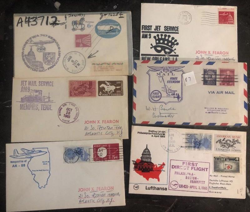 Great United States 45 first flight cover FFC Collection Lot / HipStamp