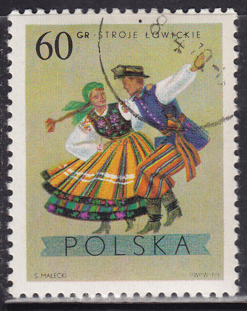 Poland 1686 Costumes of Lowicz, Lodz 60GR 1969 | Europe - Poland ...