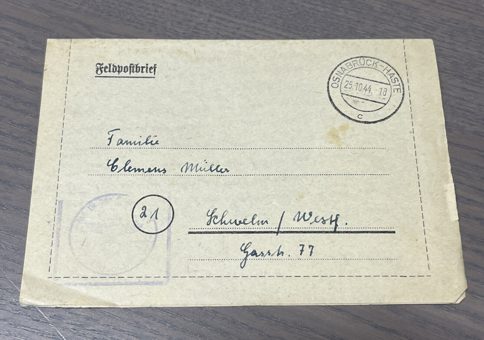 WW2 WWII Nazi Germany 1942 war time soldiers Military Feldpost mail ...