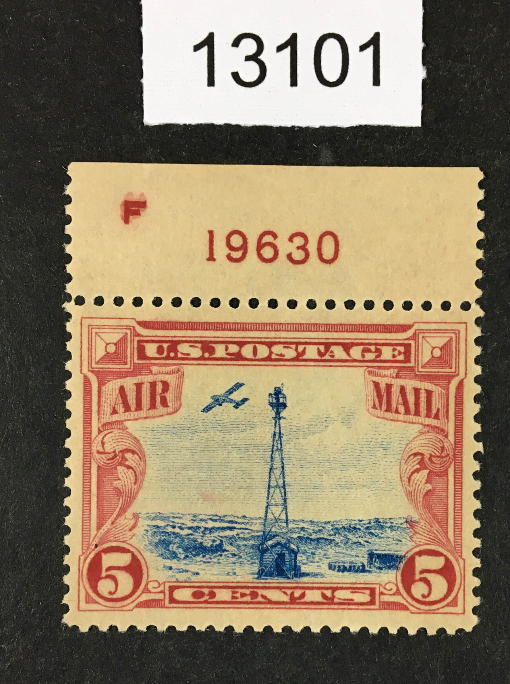 US Stamps # C11 Plate Single Mint OG NH XF LOT #13101 | United States ...