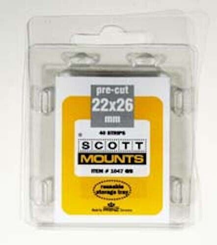 Scott/Prinz Single Vertical Self Adhesive Stamp Mount Size 22x26 Clear ...