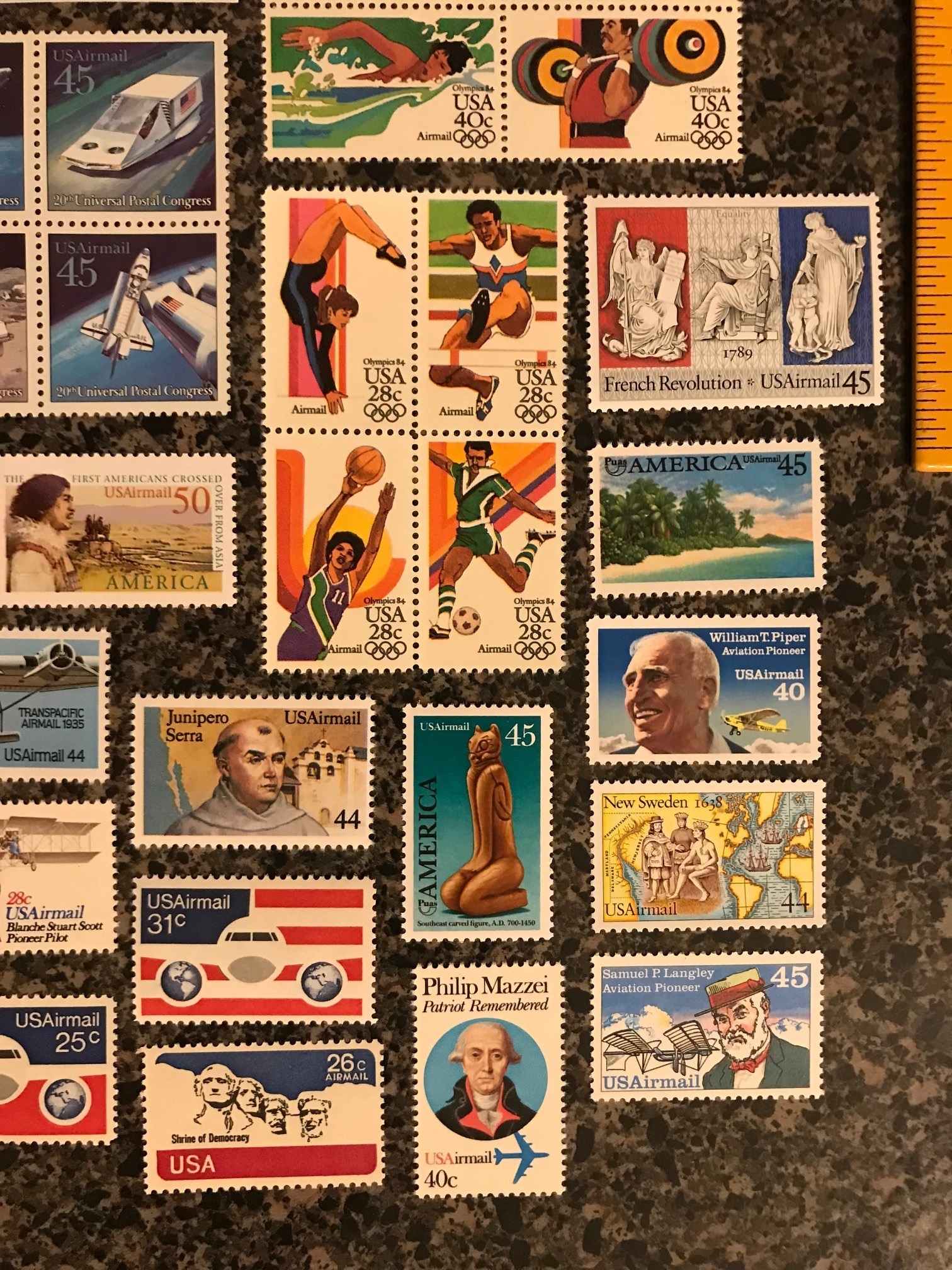 C87 to C131 US Airmails, MNH, full set of 45 | United States, Air Mail ...