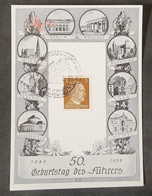 Nazi Germany Third Reich NSDAP Propaganda Postcard Adolf Hitler 50th ...