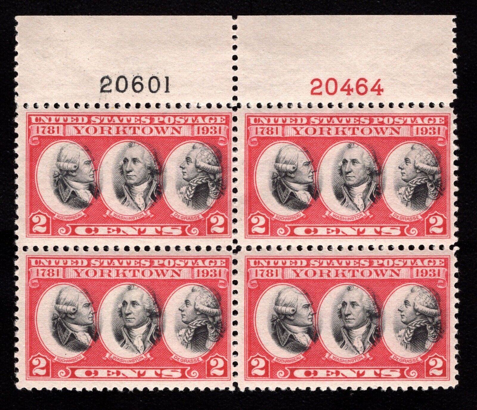US Stamps #703 VAR. Vignette Shift Plate Block of 4 Mint OG NH LOT ...