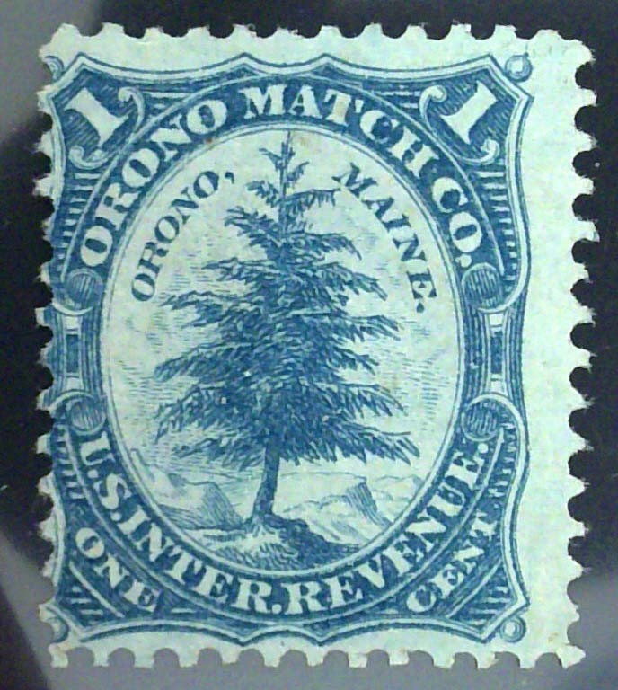 Scott #RO141a - 1c Blue - Old Paper - Orono Match Co. | United States ...