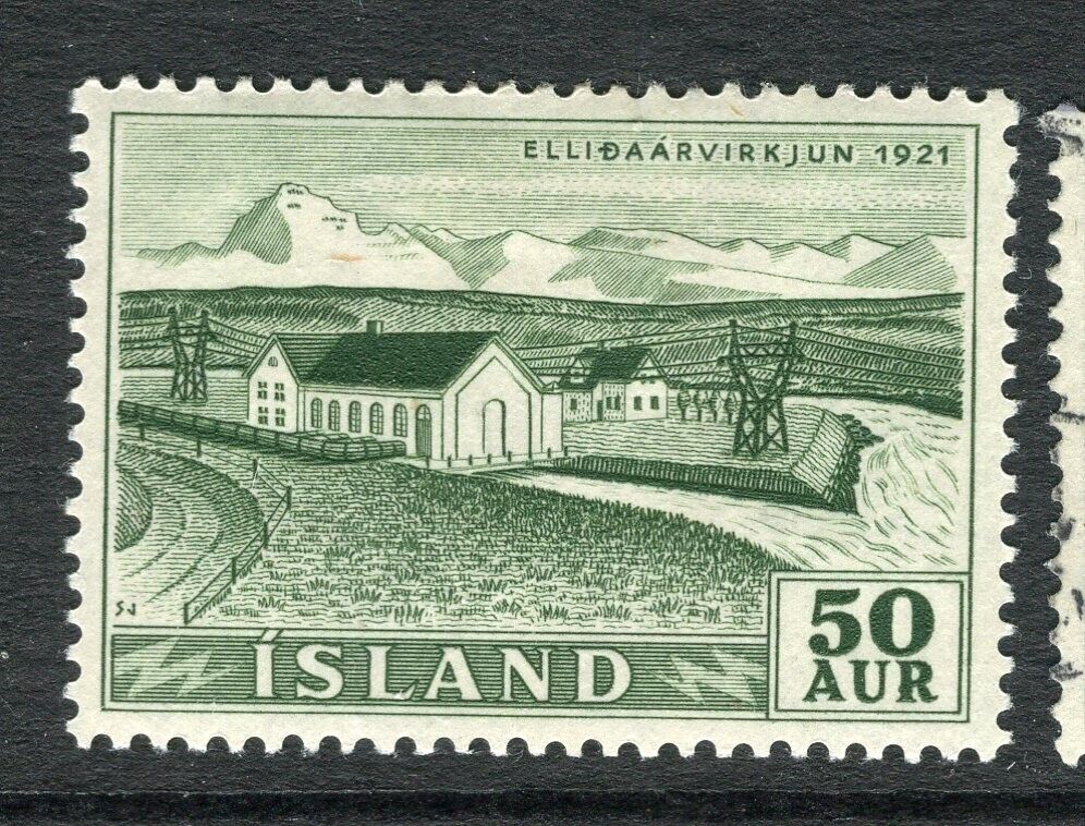 ICELAND; 1956 early Waterfalls Power Plants issue Mint hinged 50a ...