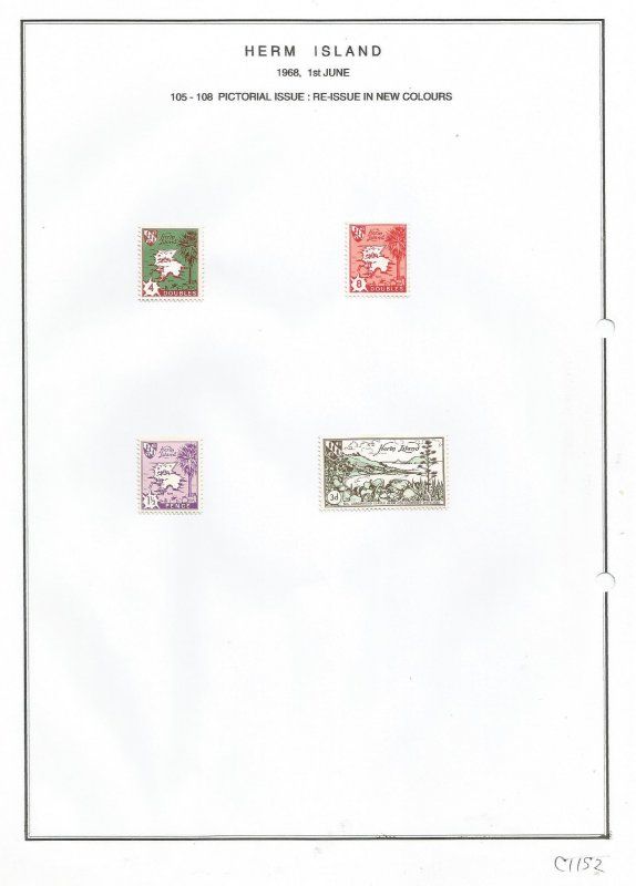 HERM ISLAND - 1968 - Pictorials, New Colours - Perf 4v Set -Mint ...