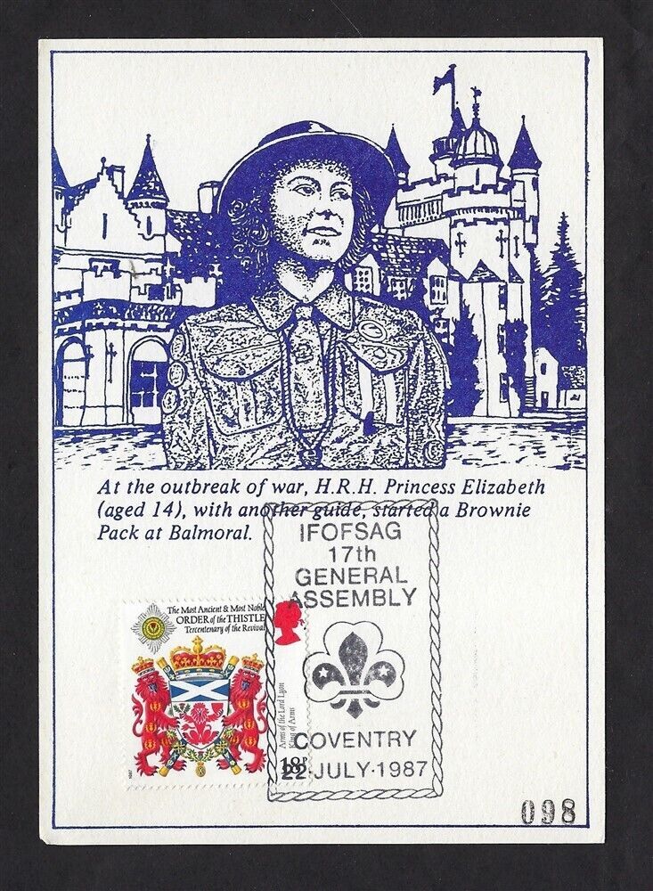 1987 UK Great Britain Princess Elizabeth Coventry former Scouts Guides ...