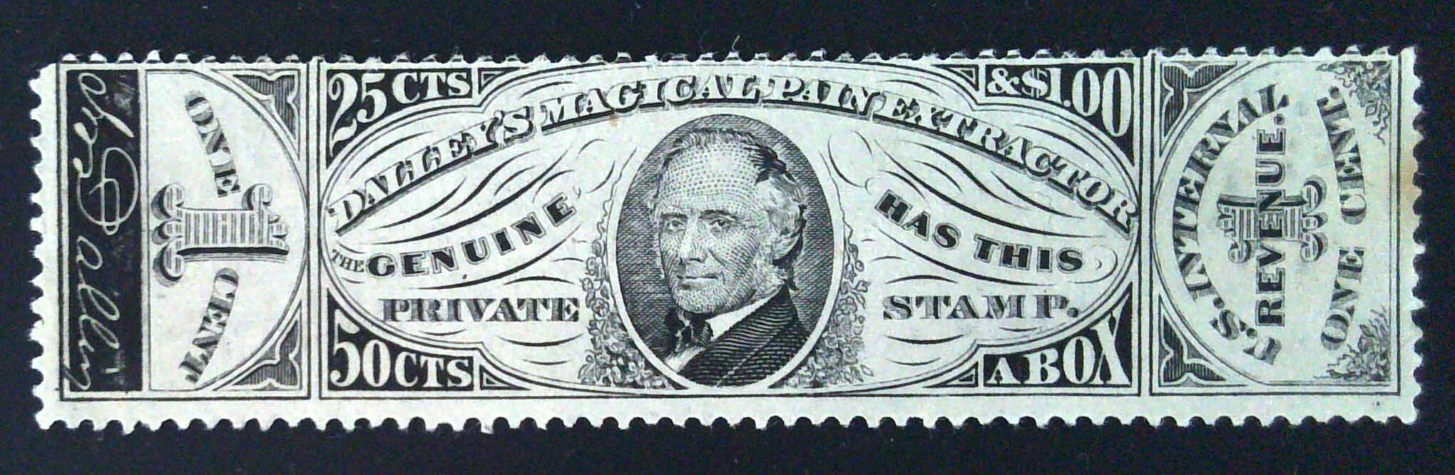 Scott #RS74d - 1c Black - Wmk 191R - Dalley's Magical Pain Extractor ...