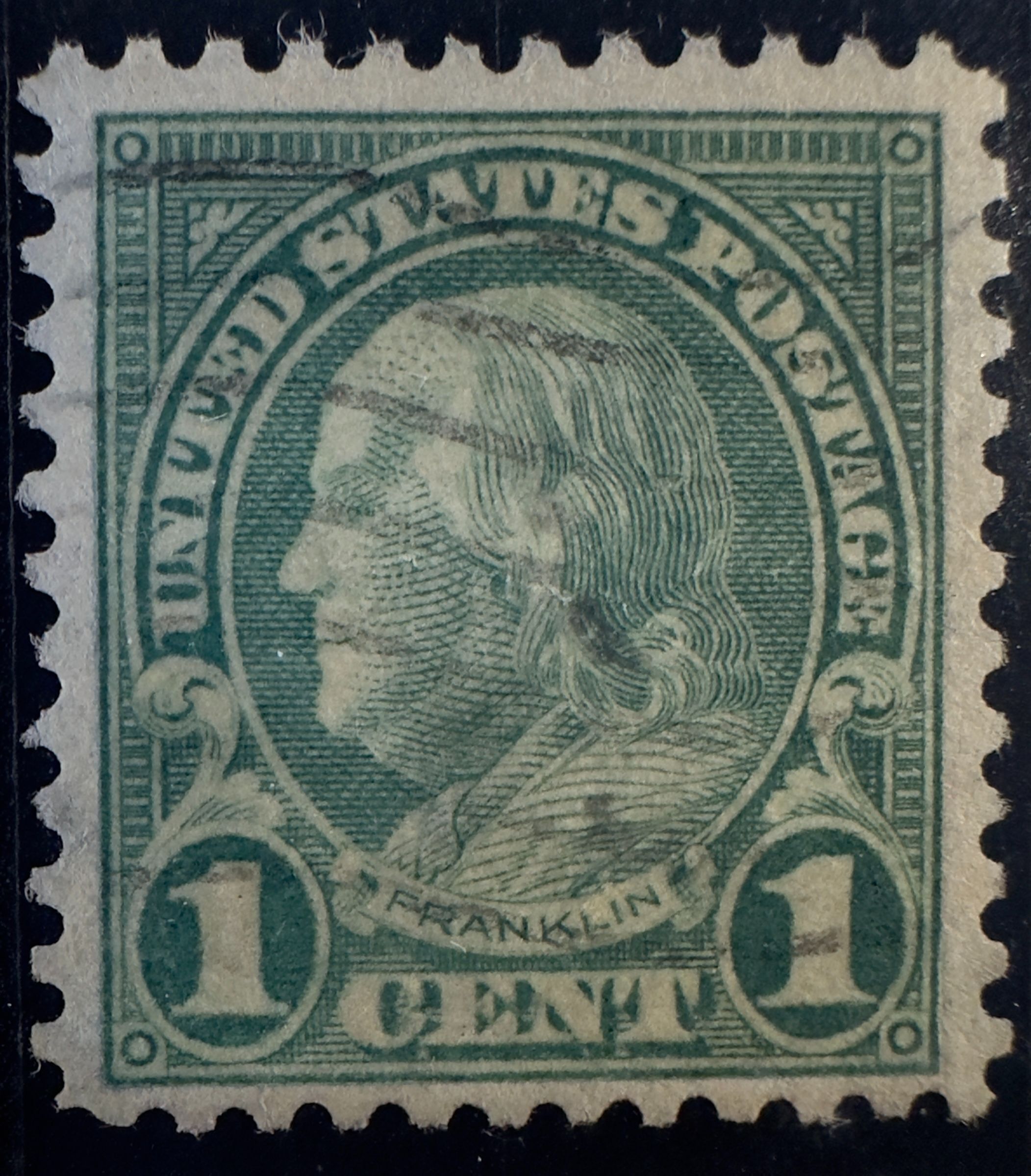 US Scott #594 1923 1c Green with PSAG certificate [Read Description ...